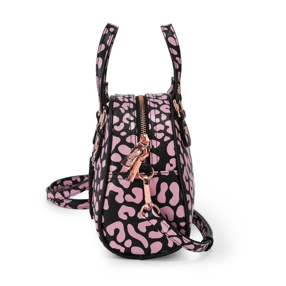 Von Dutch Cheetah Pink Bowling Bag