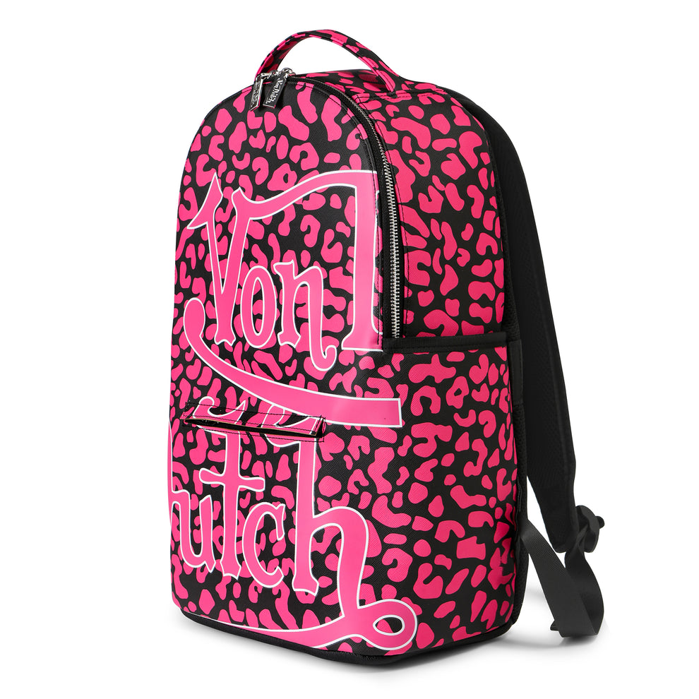 Medium Sized Pink Cheetah Backpack | Von Dutch