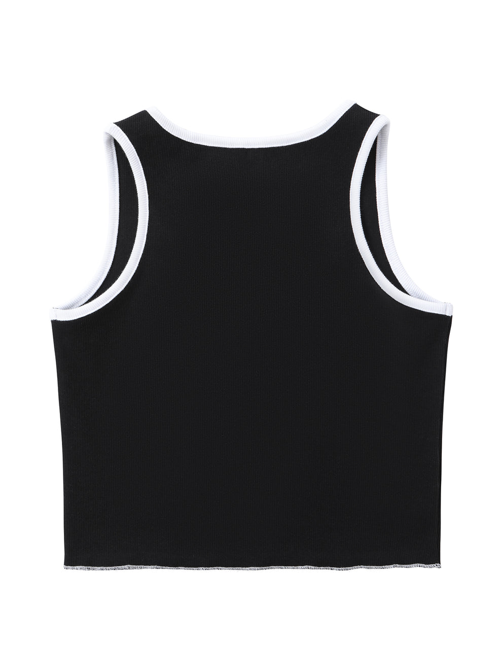 Women's Ribbed Crop Tanks - Black and White | Von Dutch