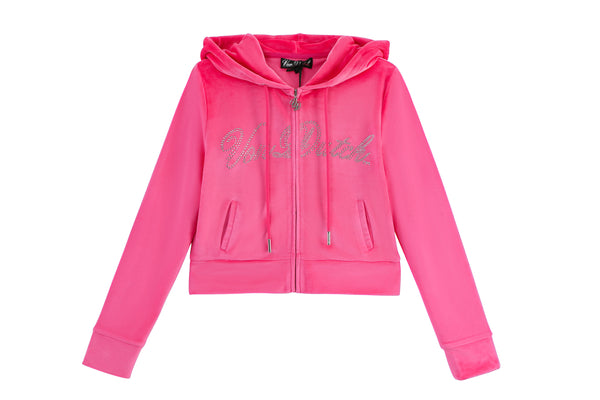Velour Zip Up - Hot Pink | Von Dutch