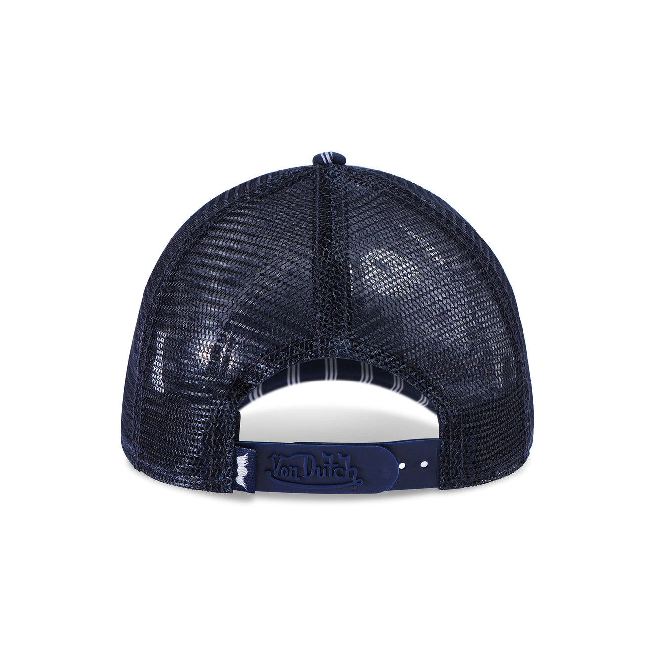 Navy & White Stripe Trucker Hat | Von Dutch
