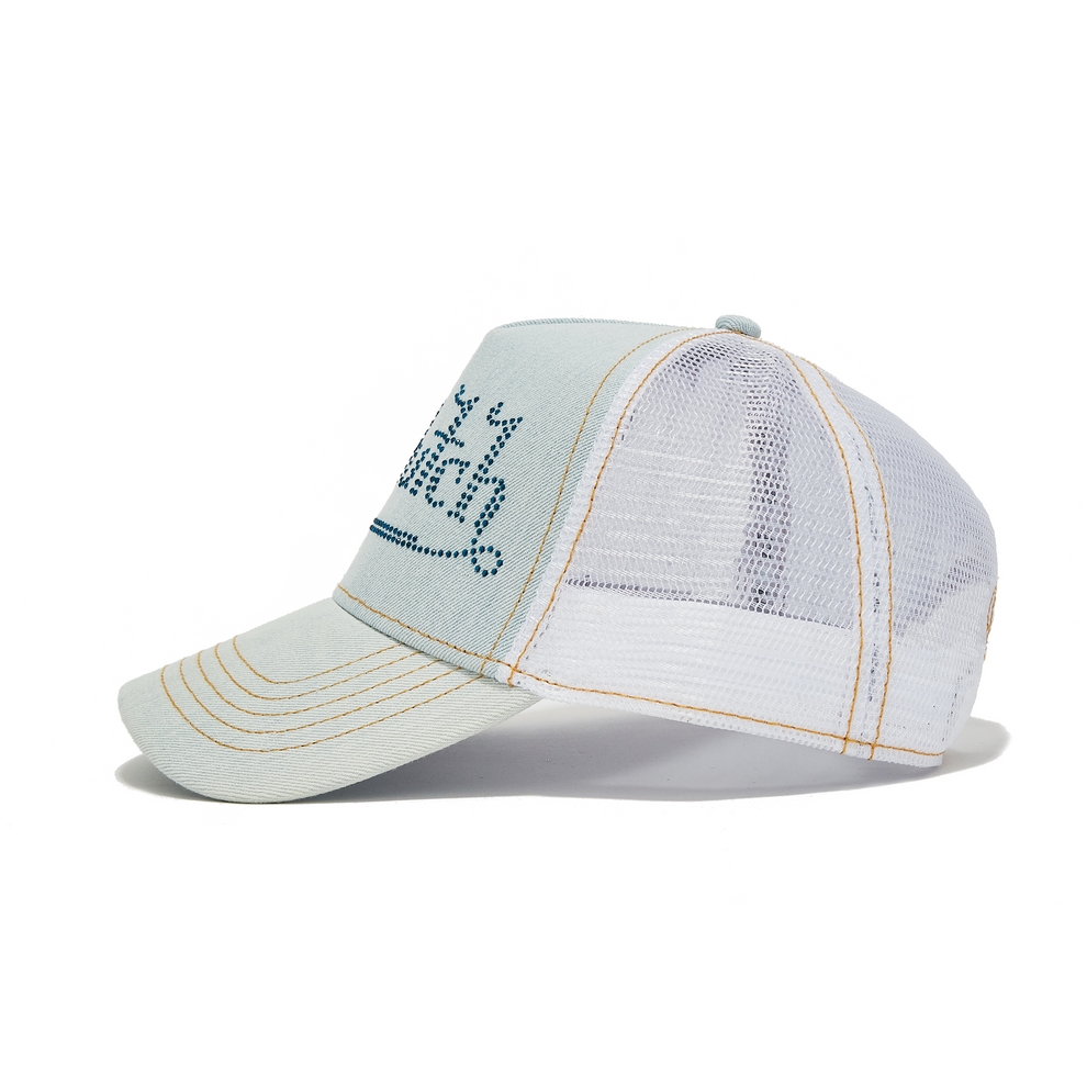 Light Stone Denim Trucker Hat 339 | Von Dutch