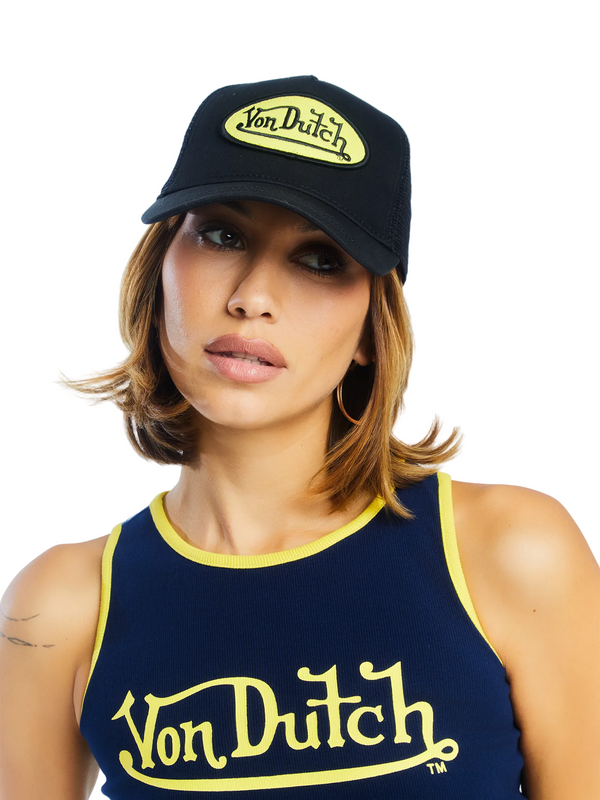 Black & Yellow Trucker Hat | Von Dutch